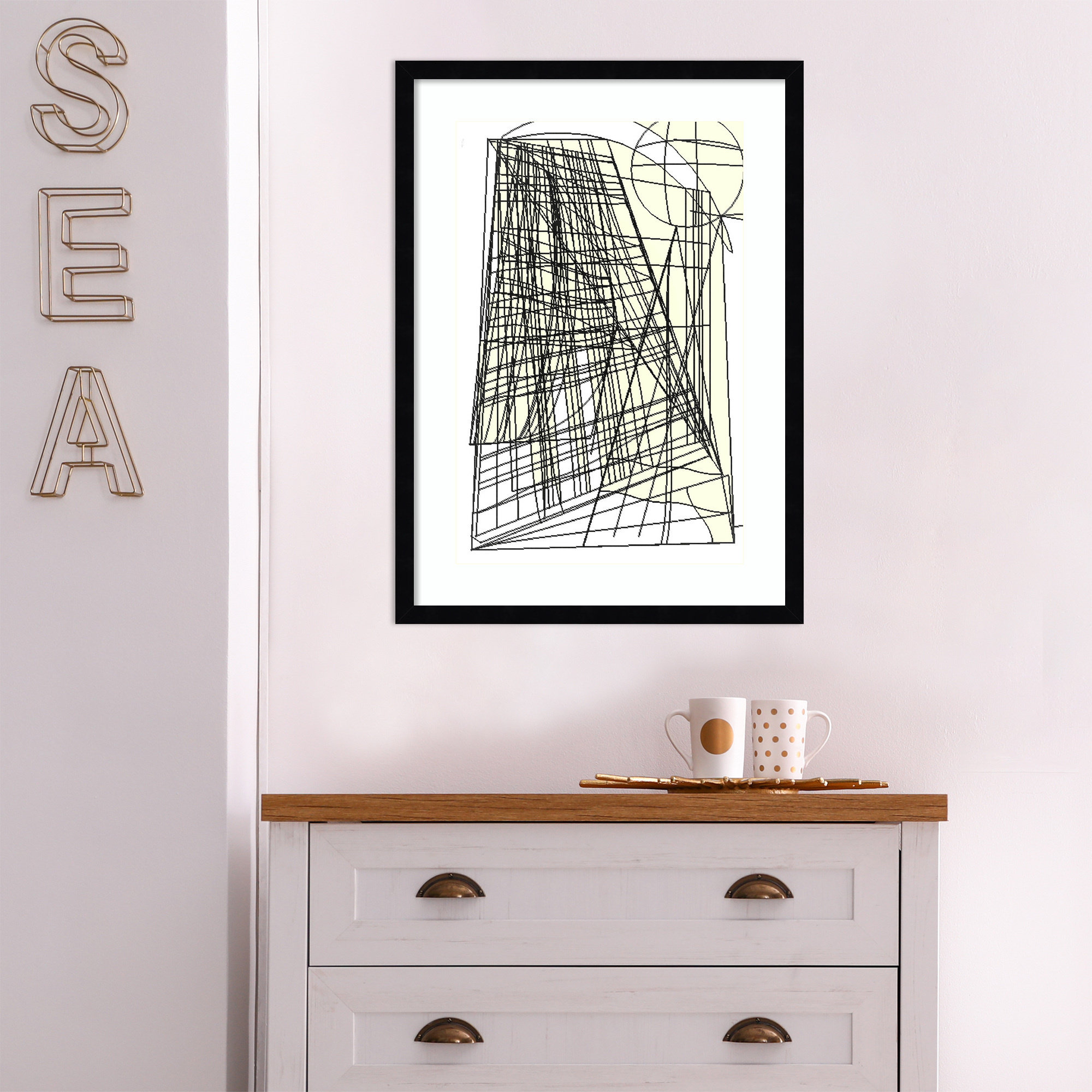 17 Stories Graphic Landscape Framed On Paper by Alex Caminker Print | Wayfair